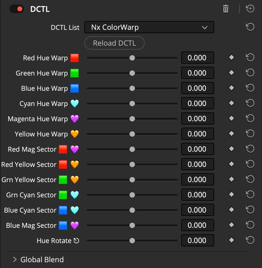 Color Shift DCTLs - Color Grading Resolve DCTL tools